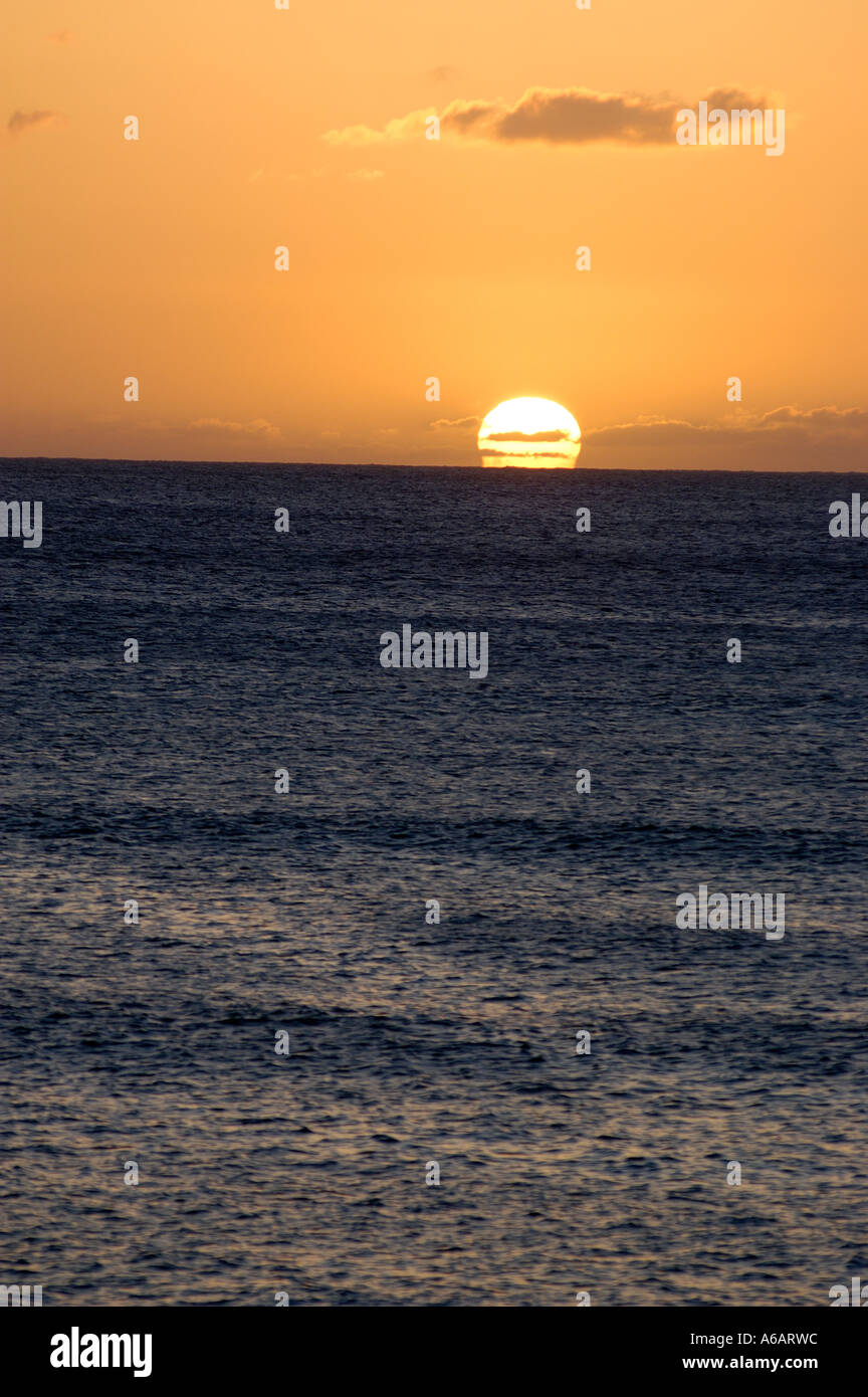 Sunset over ocean, Maui, Hawaii Stock Photo - Alamy