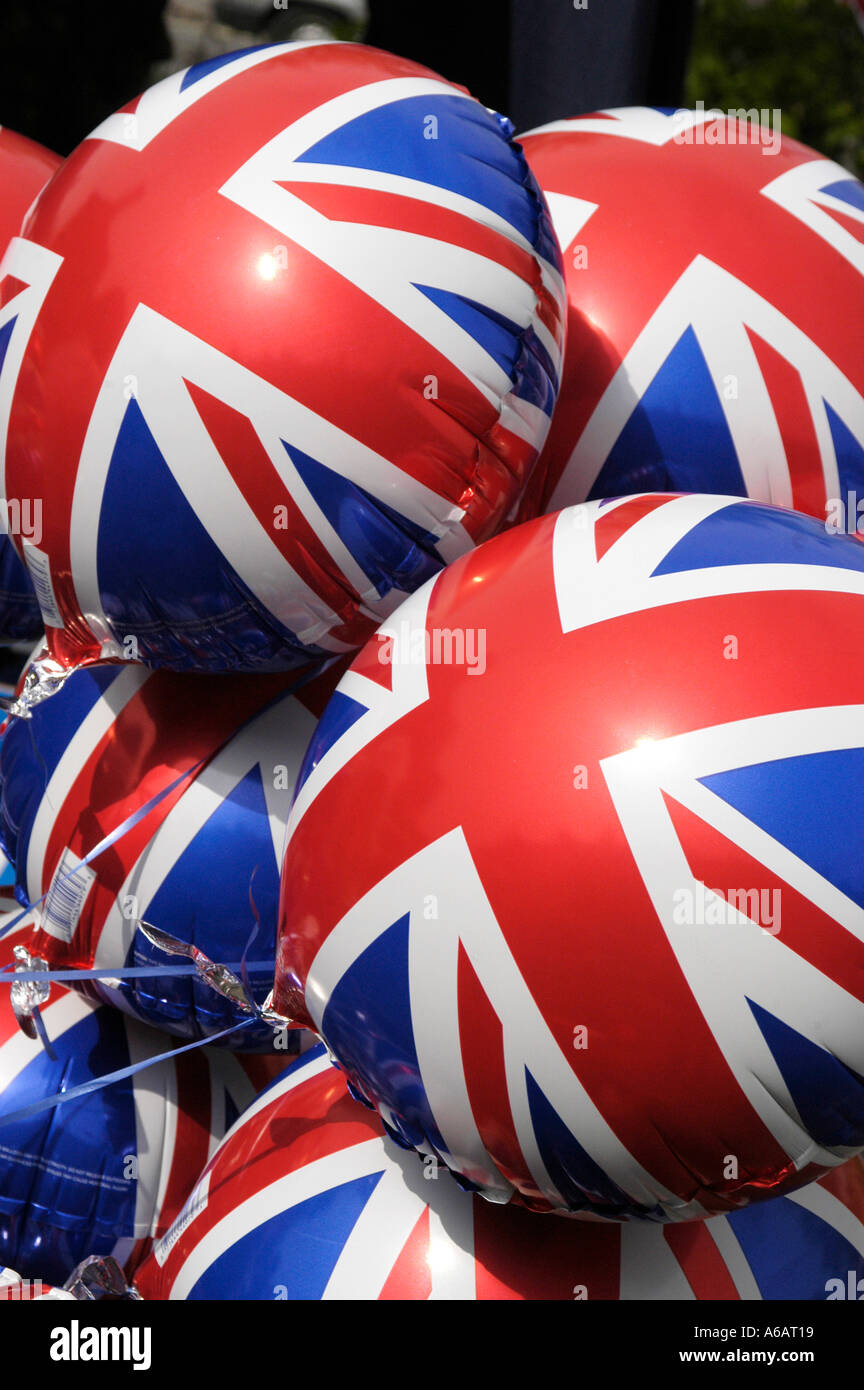 Union flag balloons Stock Photo - Alamy