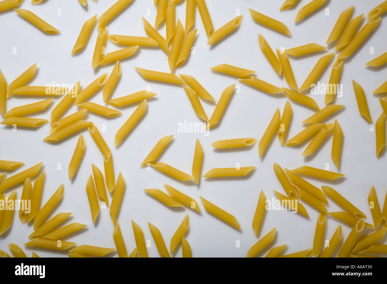 flat bed lot of pasta Pennine (Penne), Slanting short-cut hollow shape ...