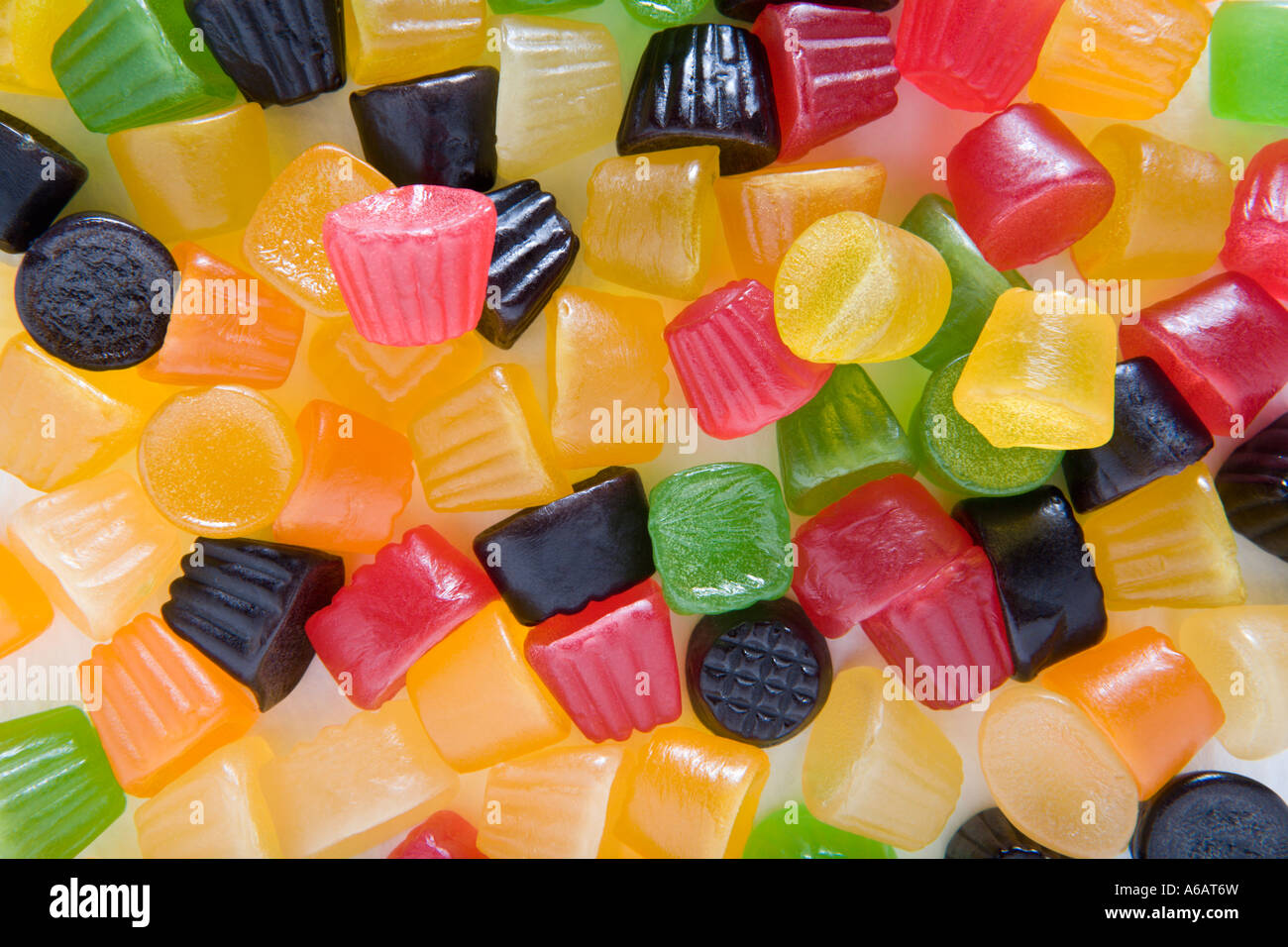 still life image, assortment of the classic hard midget gems Stock ...
