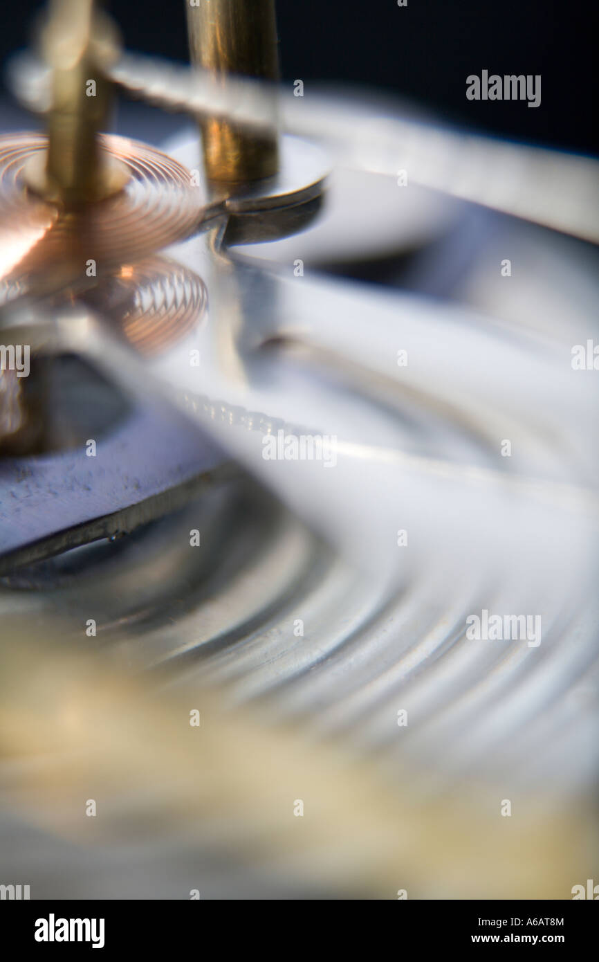 guts of the what was once a working barometer, looking inside Stock ...