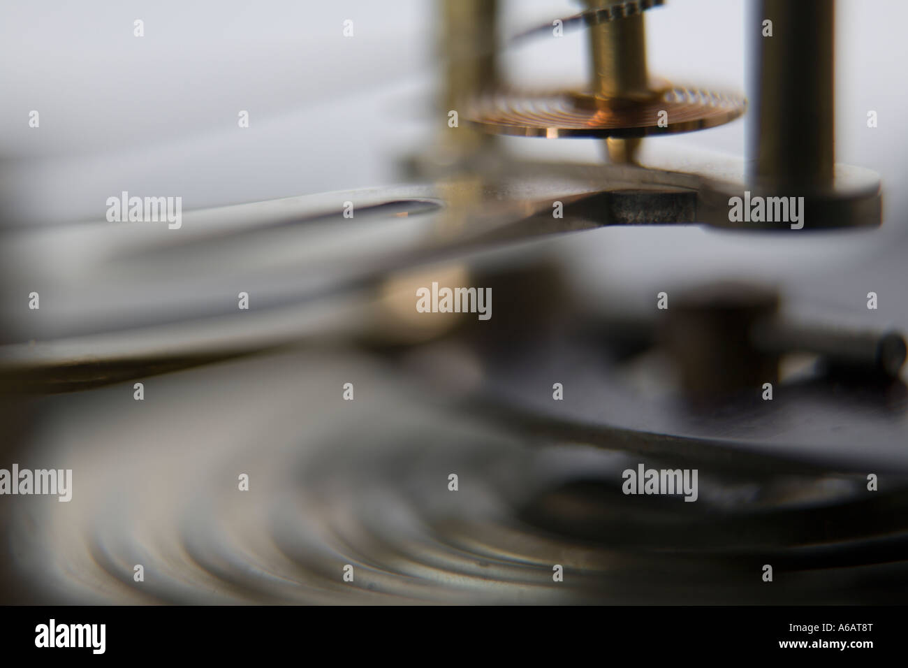 inside of a none working barometer Stock Photo - Alamy