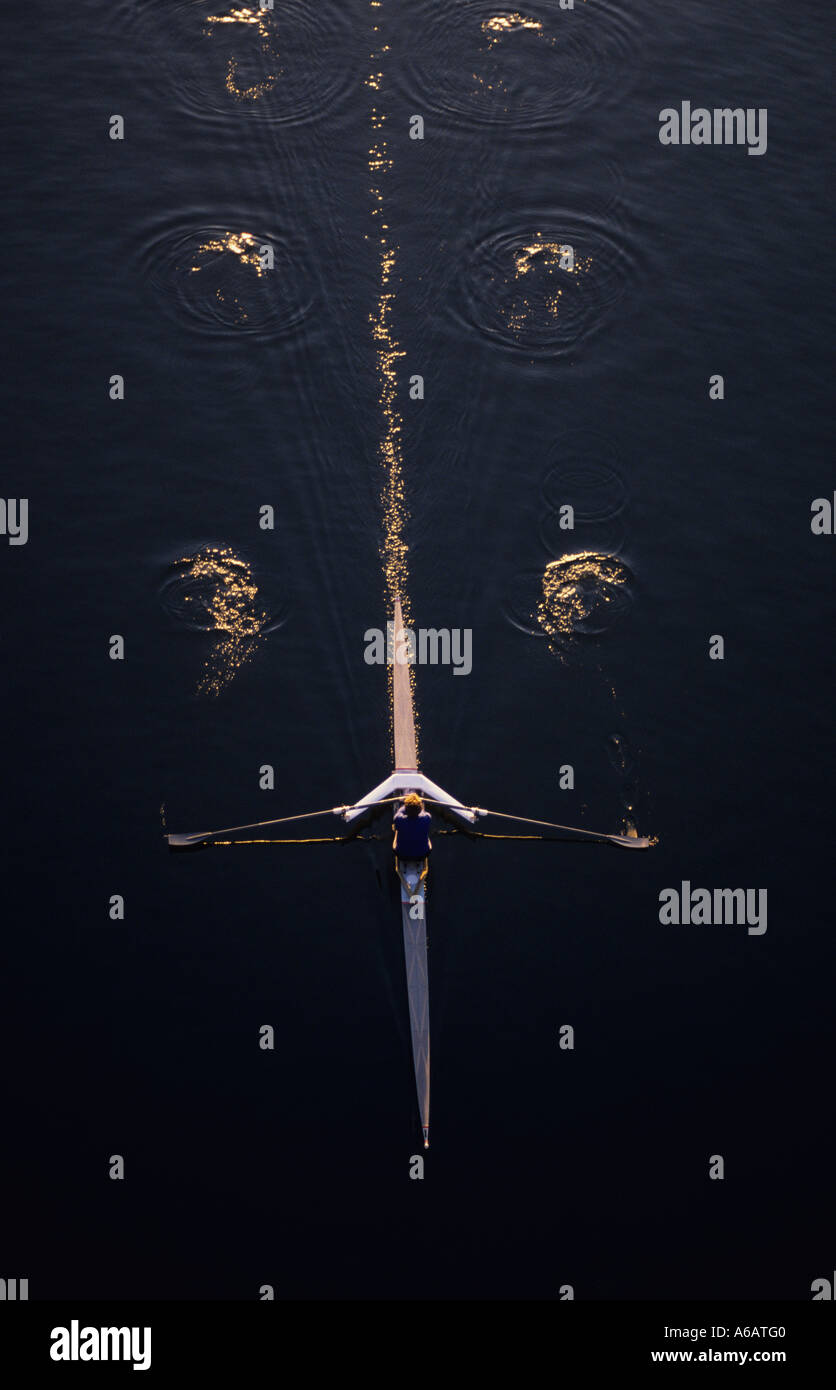Row rowing rower shell hi-res stock photography and images - Alamy