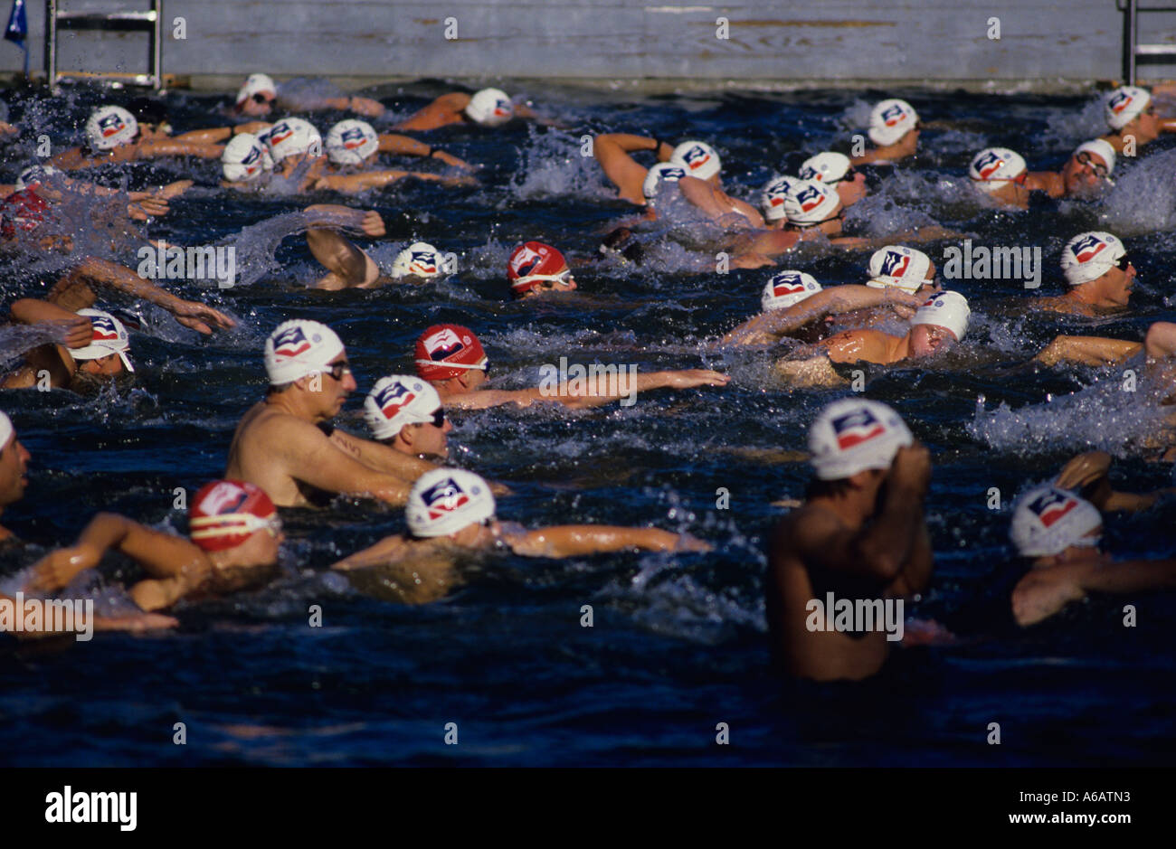 Sports swimming retro hi-res stock photography and images - Alamy