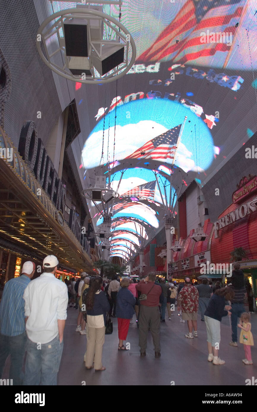 the american experience fremont street downtown las vegas nevada USA 2005 Stock Photo - Alamy