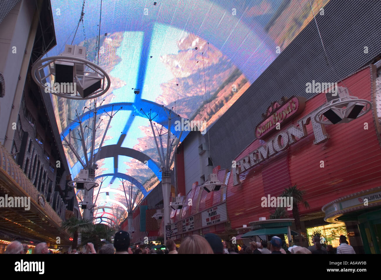 the american experience fremont street downtown las vegas nevada USA 2005 Stock Photo - Alamy