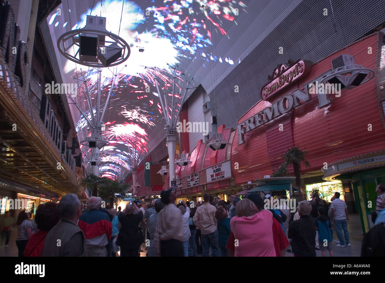the american experience fremont street downtown las vegas nevada USA 2005 Stock Photo - Alamy