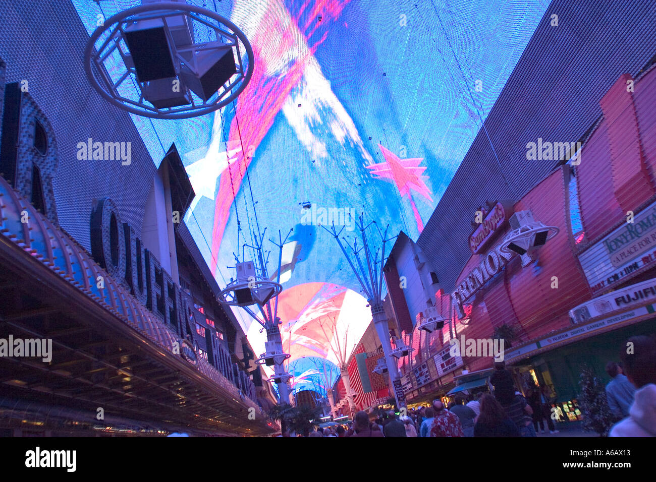 the american experience fremont street downtown las vegas nevada USA 2005 Stock Photo - Alamy