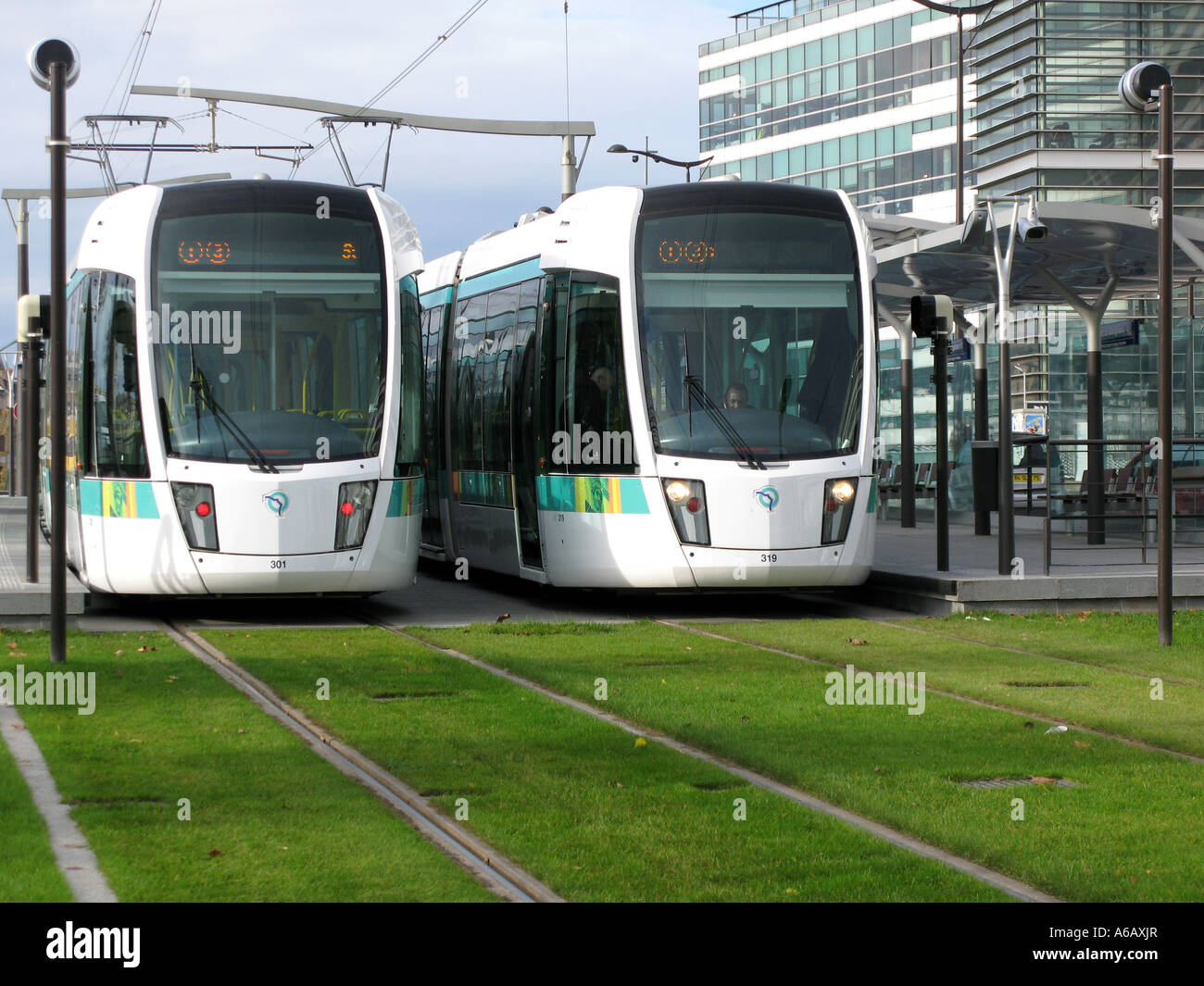 Tramway in Paris France Stock Photo - Alamy
