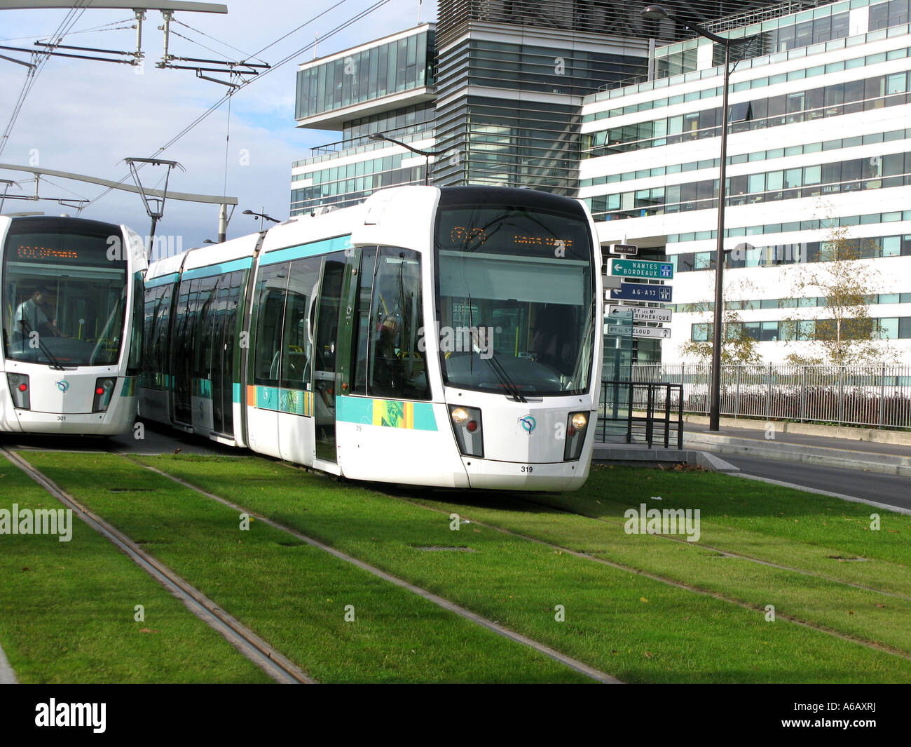 Tramway in Paris France Stock Photo - Alamy