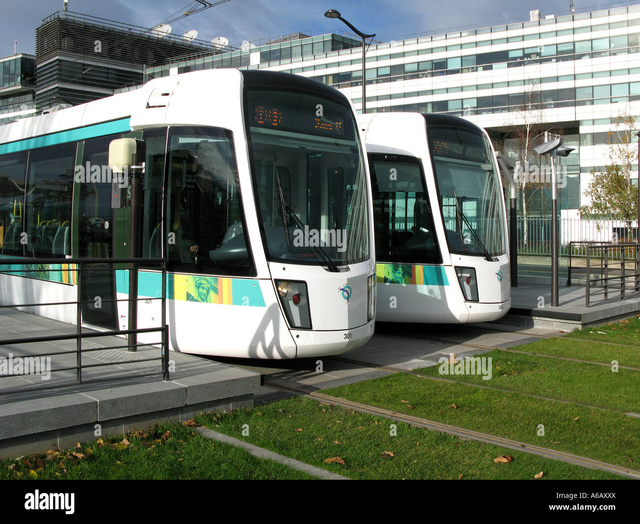 Tramway in Paris France Stock Photo - Alamy