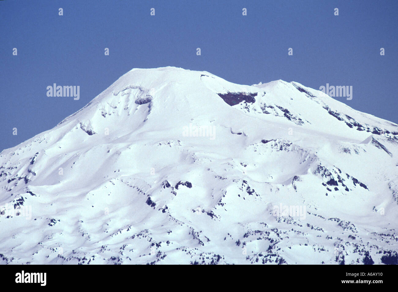 aerial snow capped mountain peak South Sister Three Sisters Wilderness ...