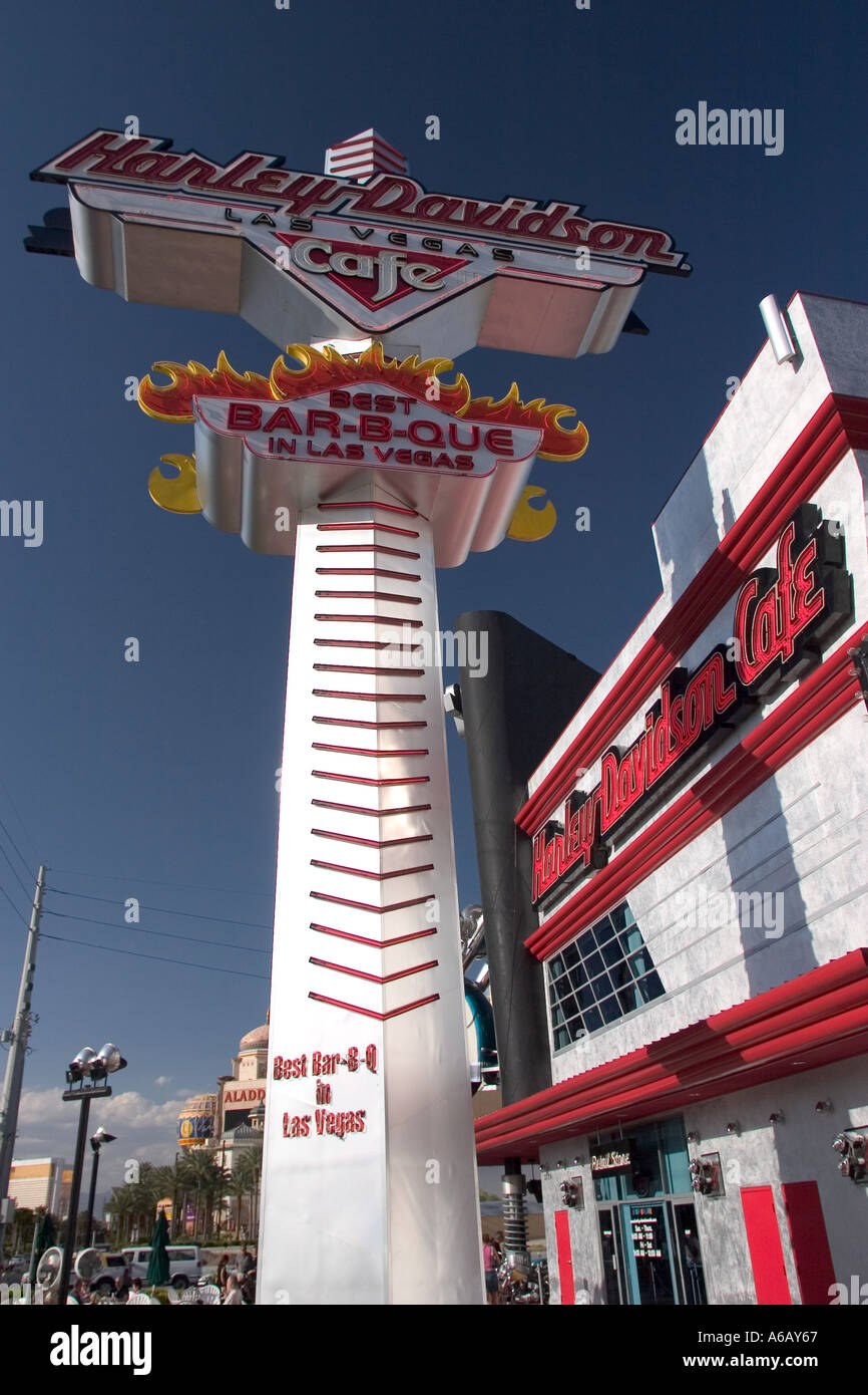 harley davidson cafe the strip las vegas nevada USA Stock Photo - Alamy