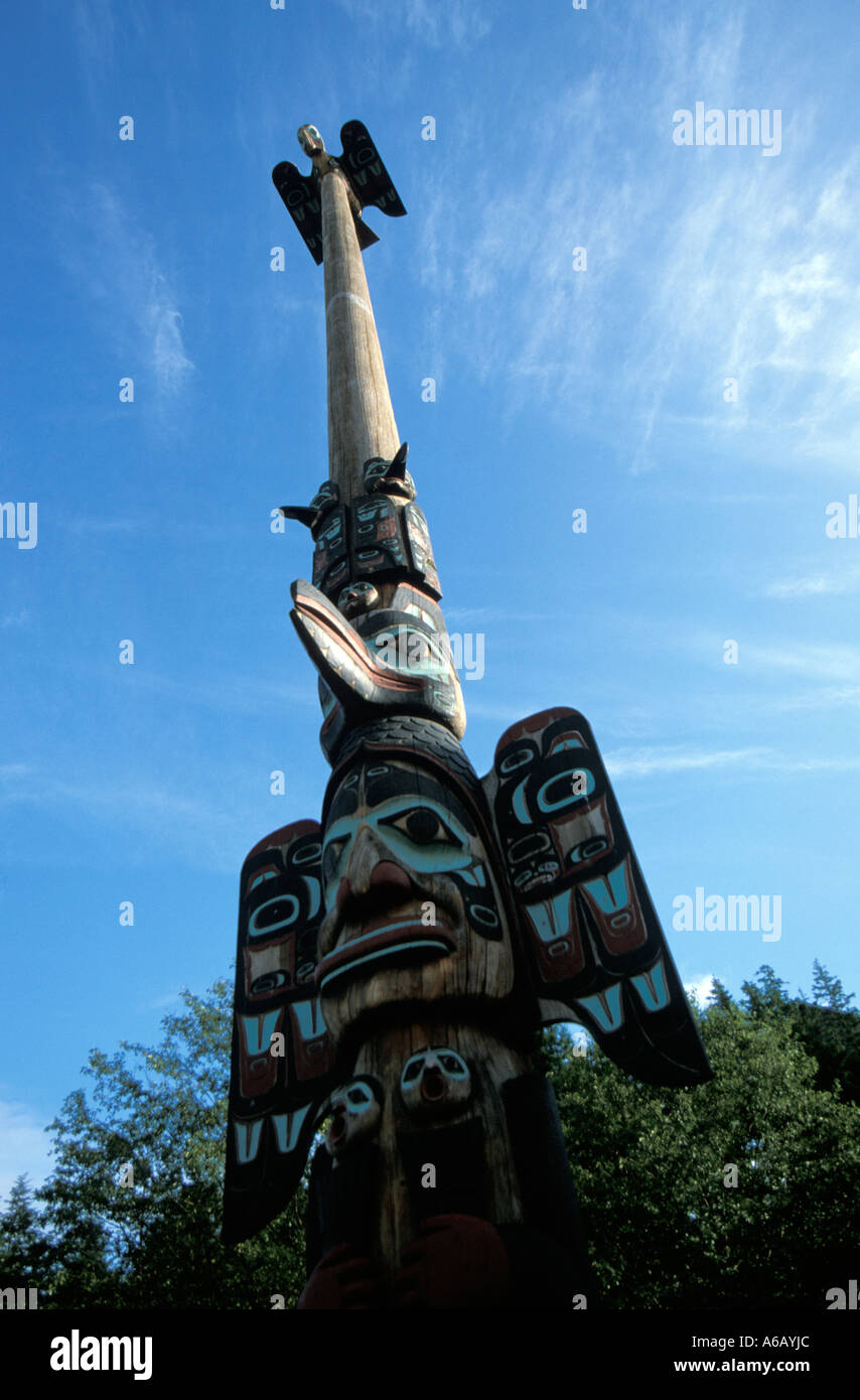 Totem pole Ketchikan Alaska United States Stock Photo - Alamy