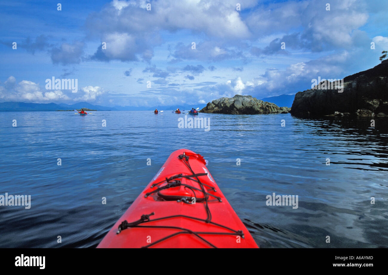 Kayakers around Tatoosh Island near Ketchikan Alaska United States ...