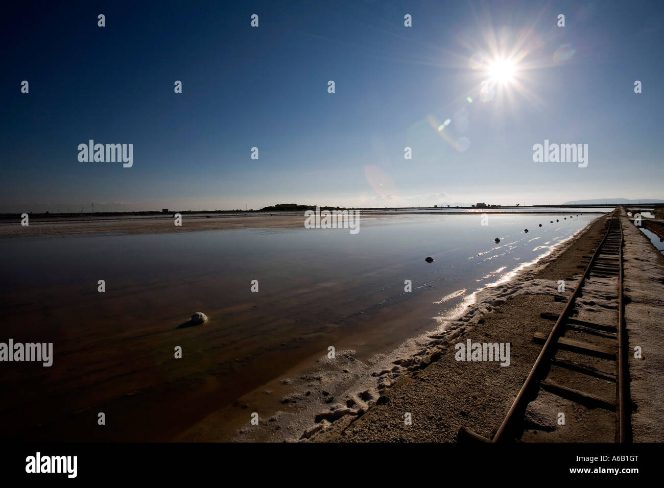 Salt mine Mozia Trapani Sicily Italy Stock Photo - Alamy