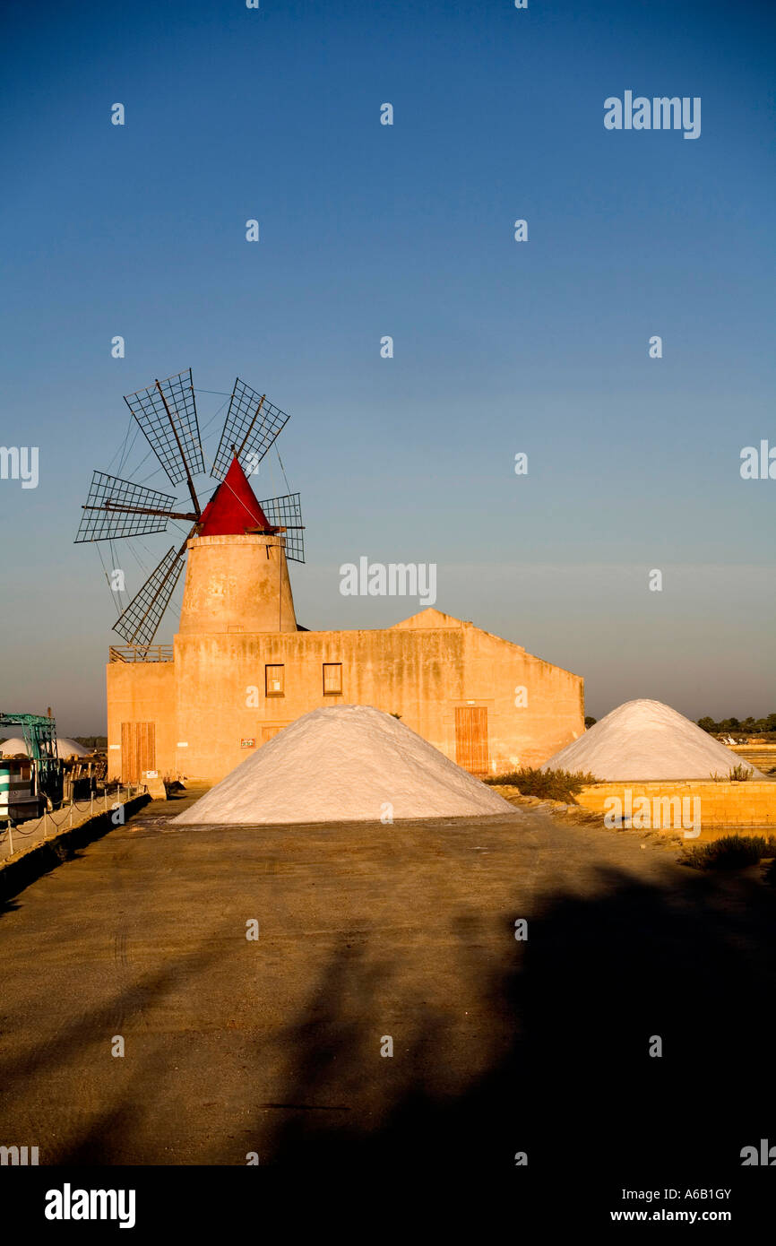 Salt mine Mozia Trapani Sicily Italy Stock Photo - Alamy