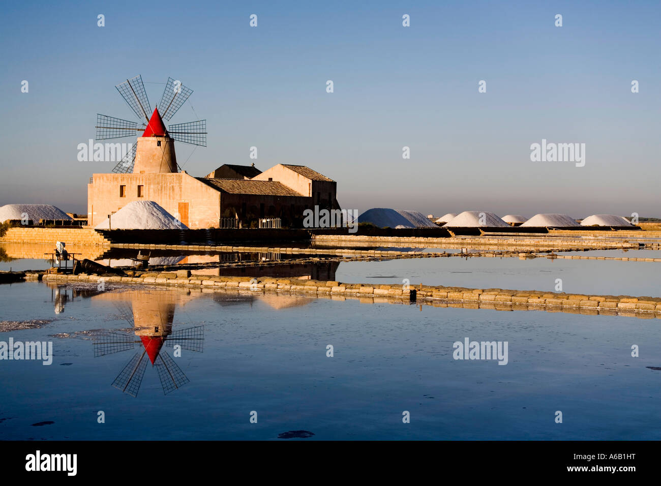 Salt mine Mozia Trapani Sicily Italy Stock Photo - Alamy