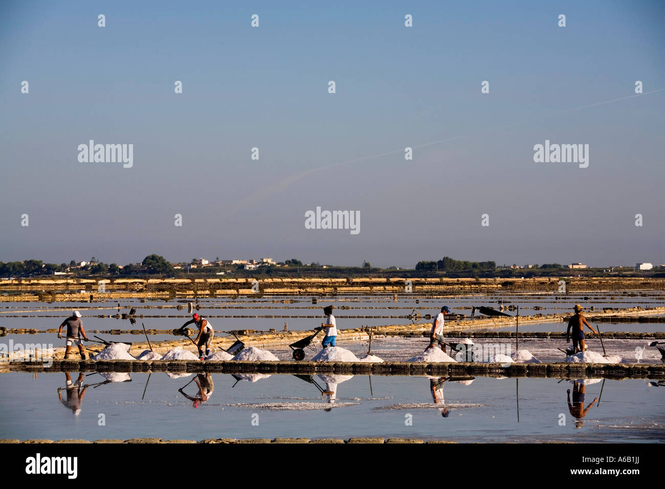 Salt mine Mozia Trapani Sicily Italy Stock Photo - Alamy