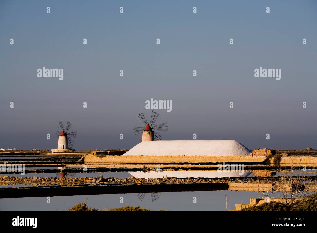 Salt mine Mozia Trapani Sicily Italy Stock Photo - Alamy