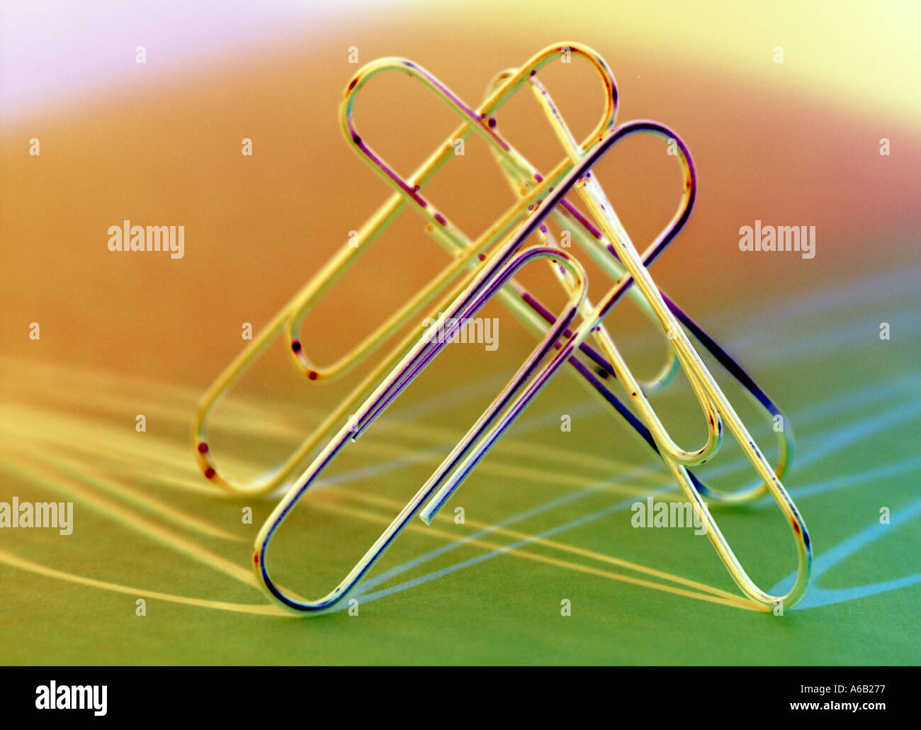 Paper clips interconnected as concept image eg lending support giving ...