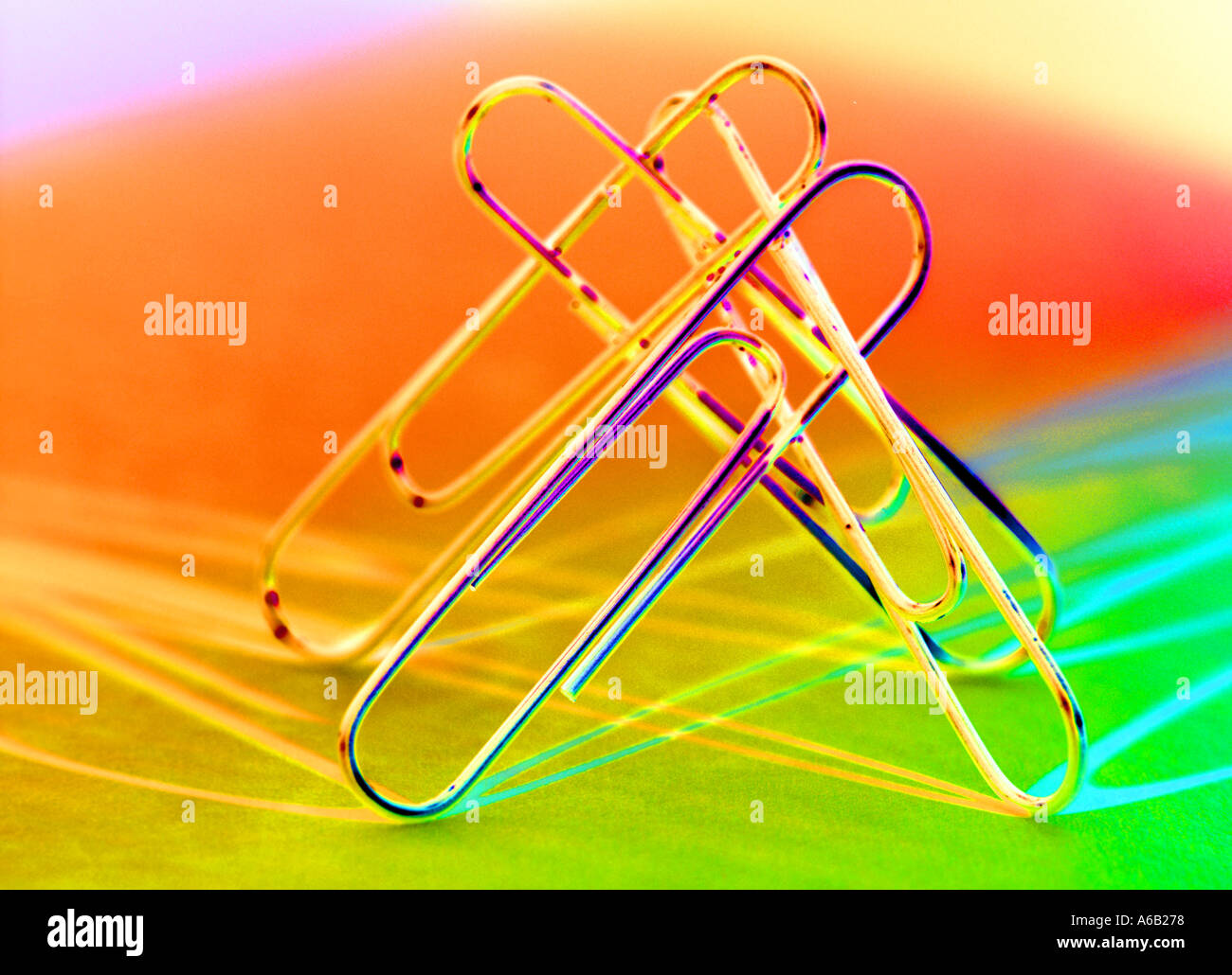 Paper clips interconnected as concept image eg lending support giving ...