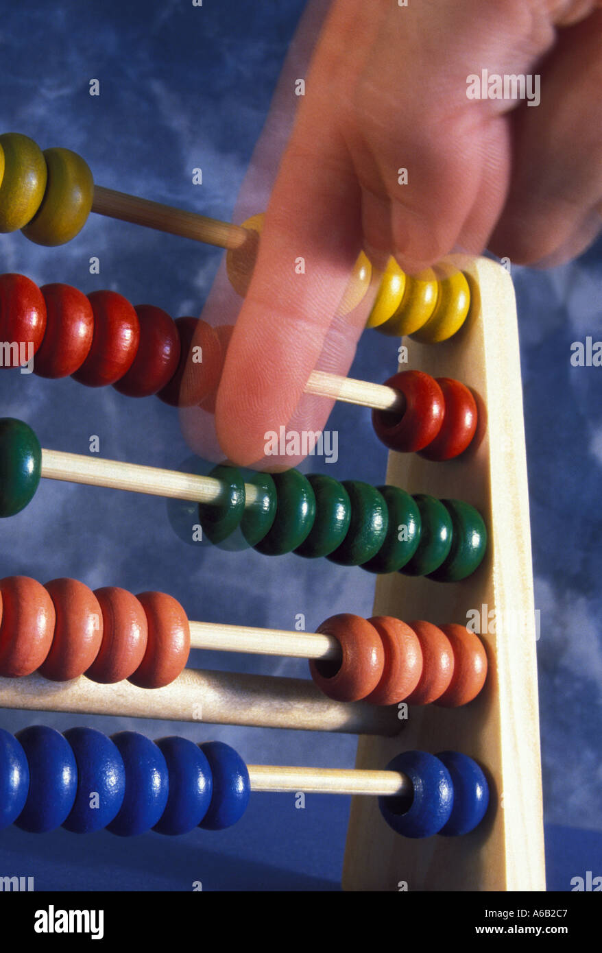 moving finger counting on an abacus Stock Photo - Alamy