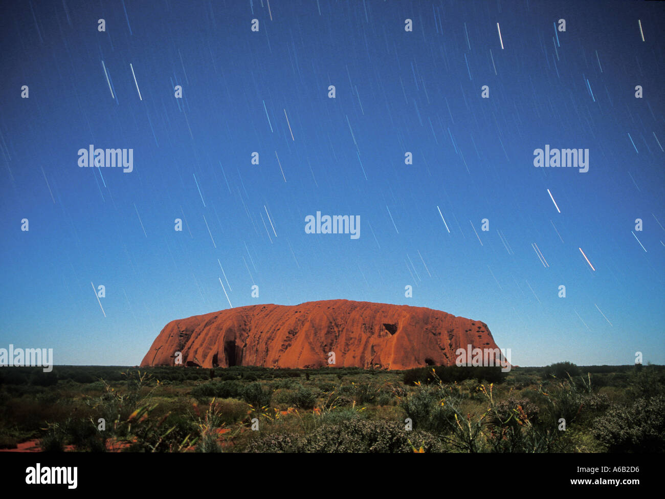 Uluru by night Ayers Rock Northern Territory Australia Stock Photo - Alamy