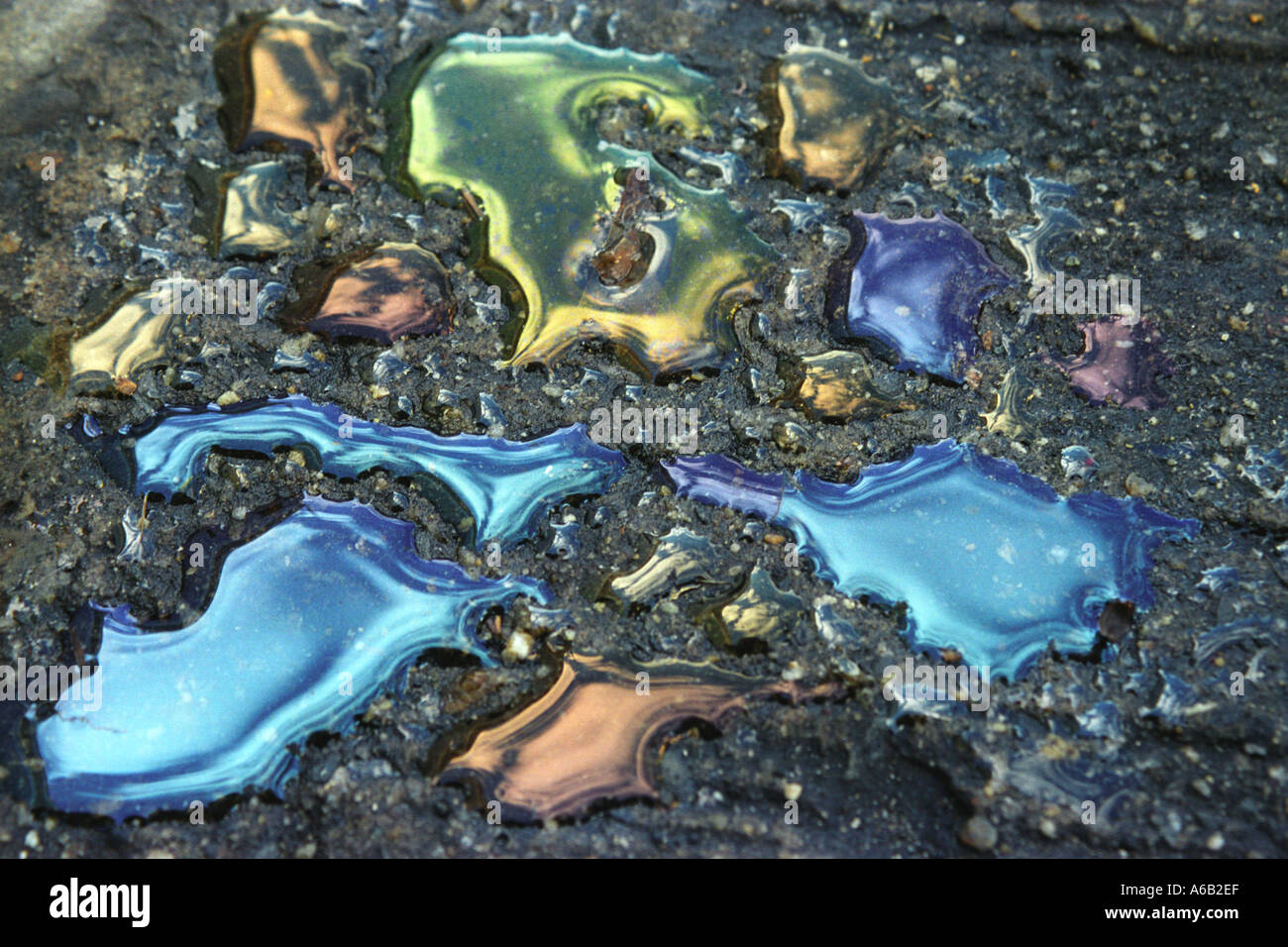 Water Drops on an Oily Surface Stock Photo - Alamy