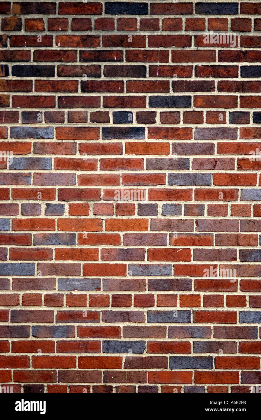 Red and blue brick wall Stock Photo - Alamy