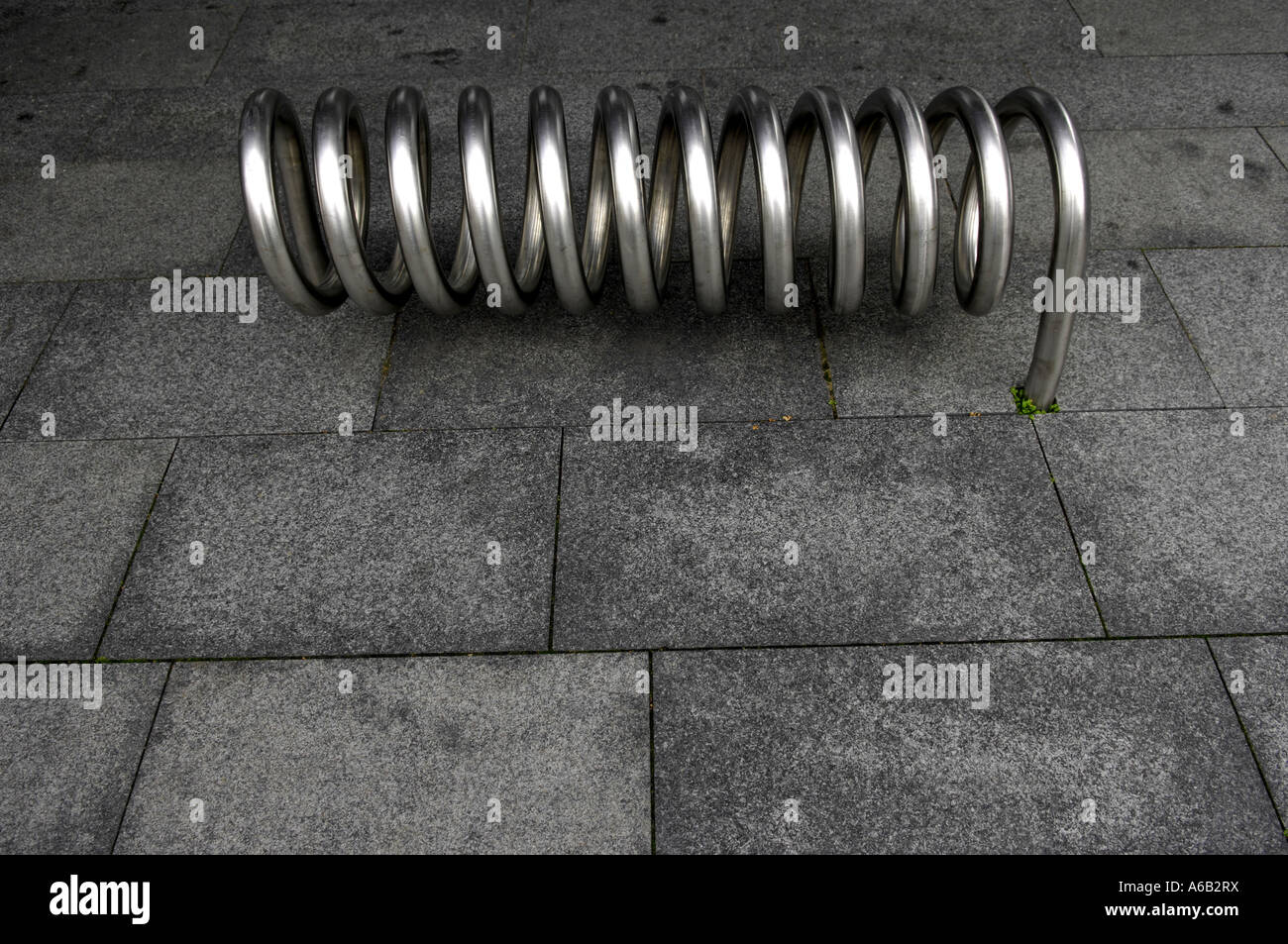 spring street urban grey metal arty bicycle rack bike stand metallic ...