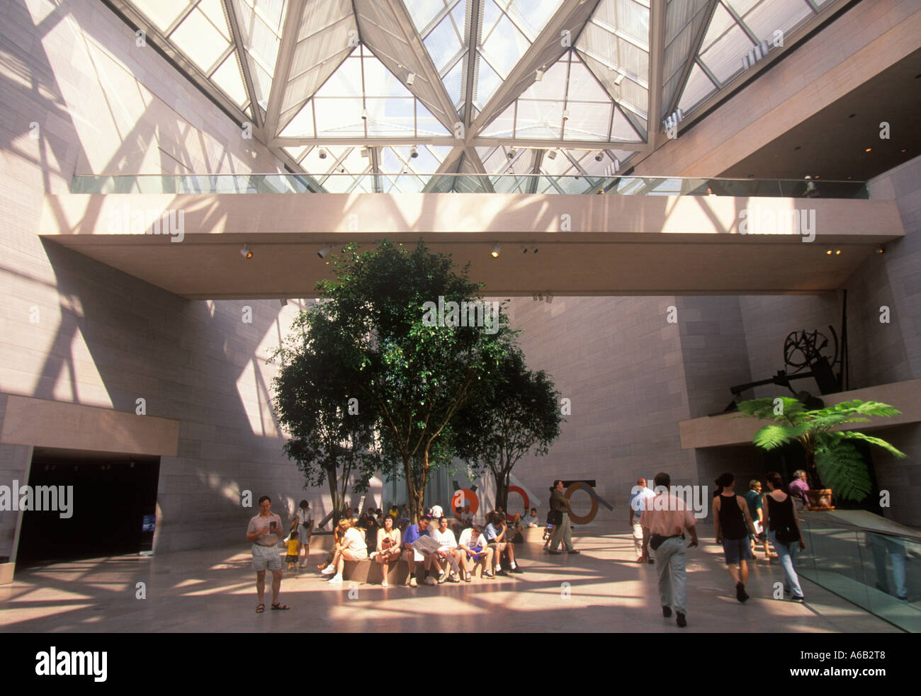 USA Washington DC People Interior of East Wing Building of The National ...