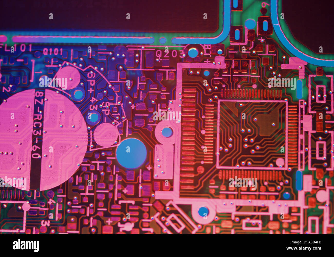 Detail of a Conductor board Stock Photo - Alamy