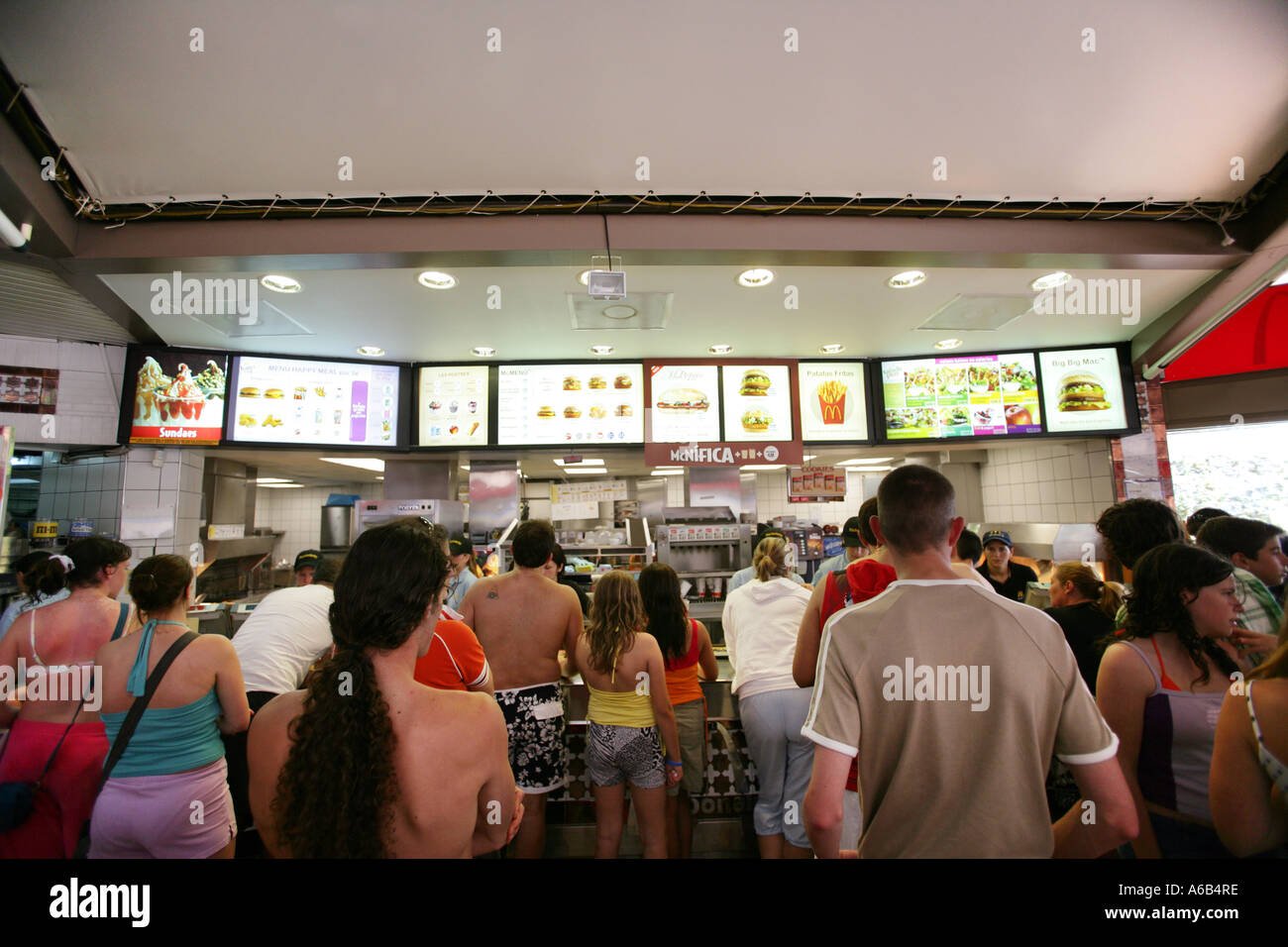 Fast food burger bar in majorca mallorca spain Stock Photo - Alamy