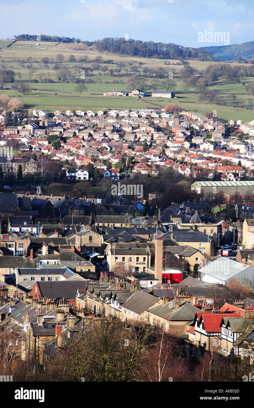Cityscape rural landscape homes dense Stock Photo - Alamy