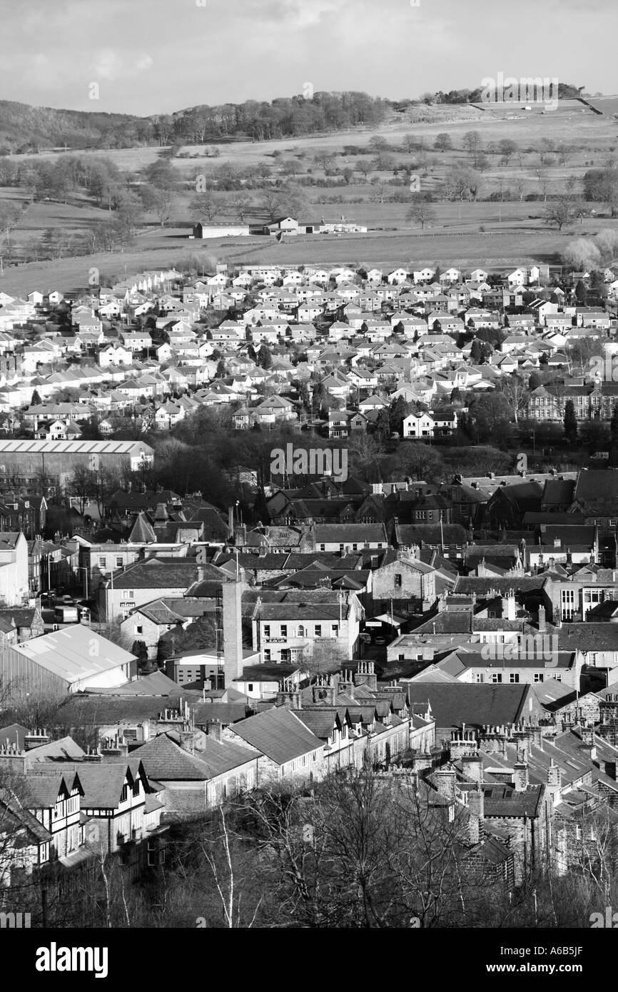Cityscape rural landscape homes dense Stock Photo - Alamy