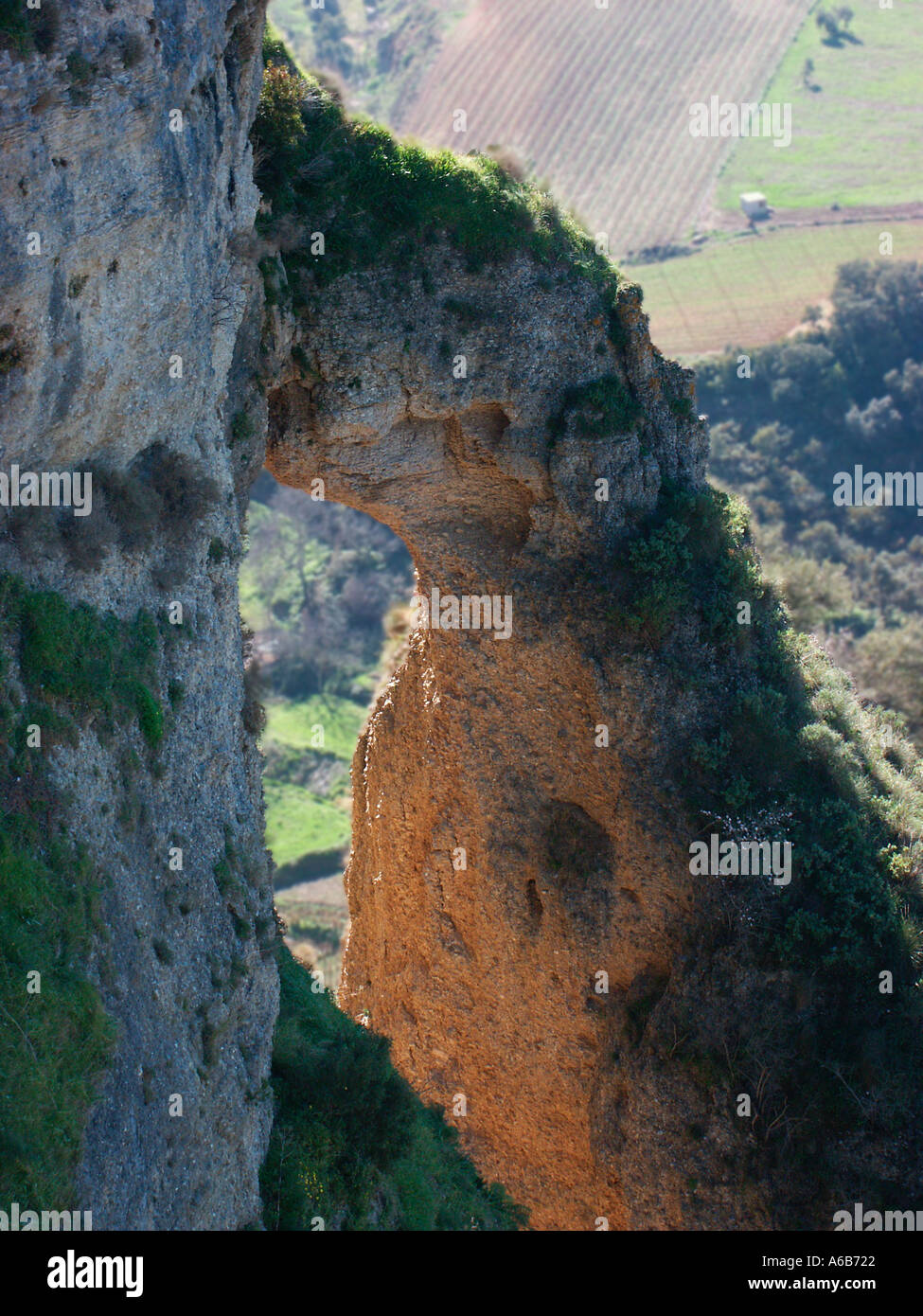 The rock arch at Ronda Spain Stock Photo - Alamy