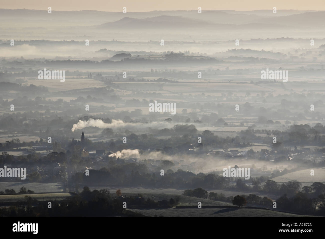 Aerial view of atmospheric inversion hi-res stock photography and ...