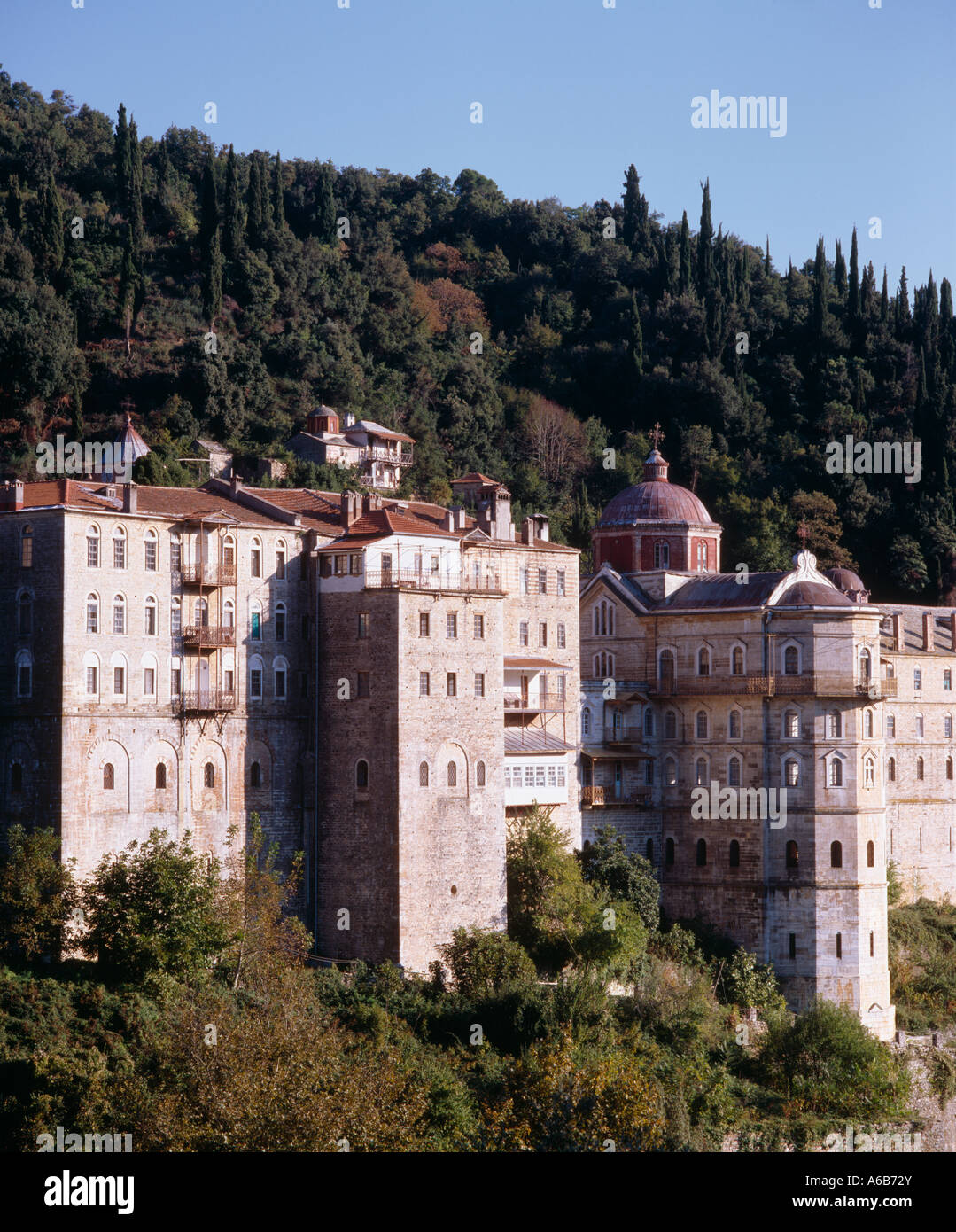 Zografou monastery, St. George Zograph, Greece Halkidiki, Athos ...
