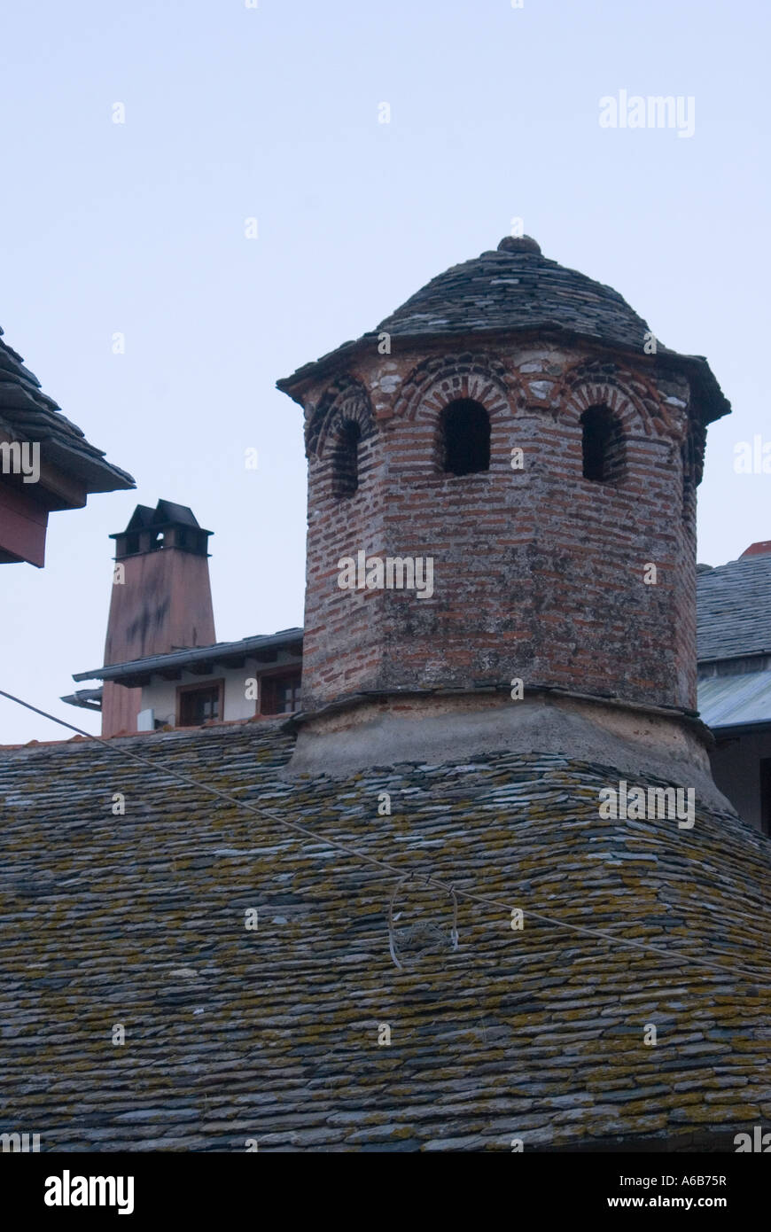 The monastery Megistis Lavras, Great Lavra, Mount Athos, architectural ...