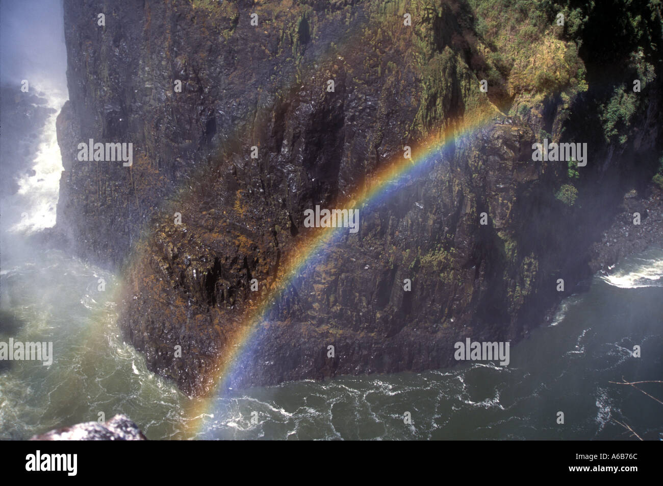 Rainbow over Victoria falls, Zimbabwe,Africa Stock Photo - Alamy