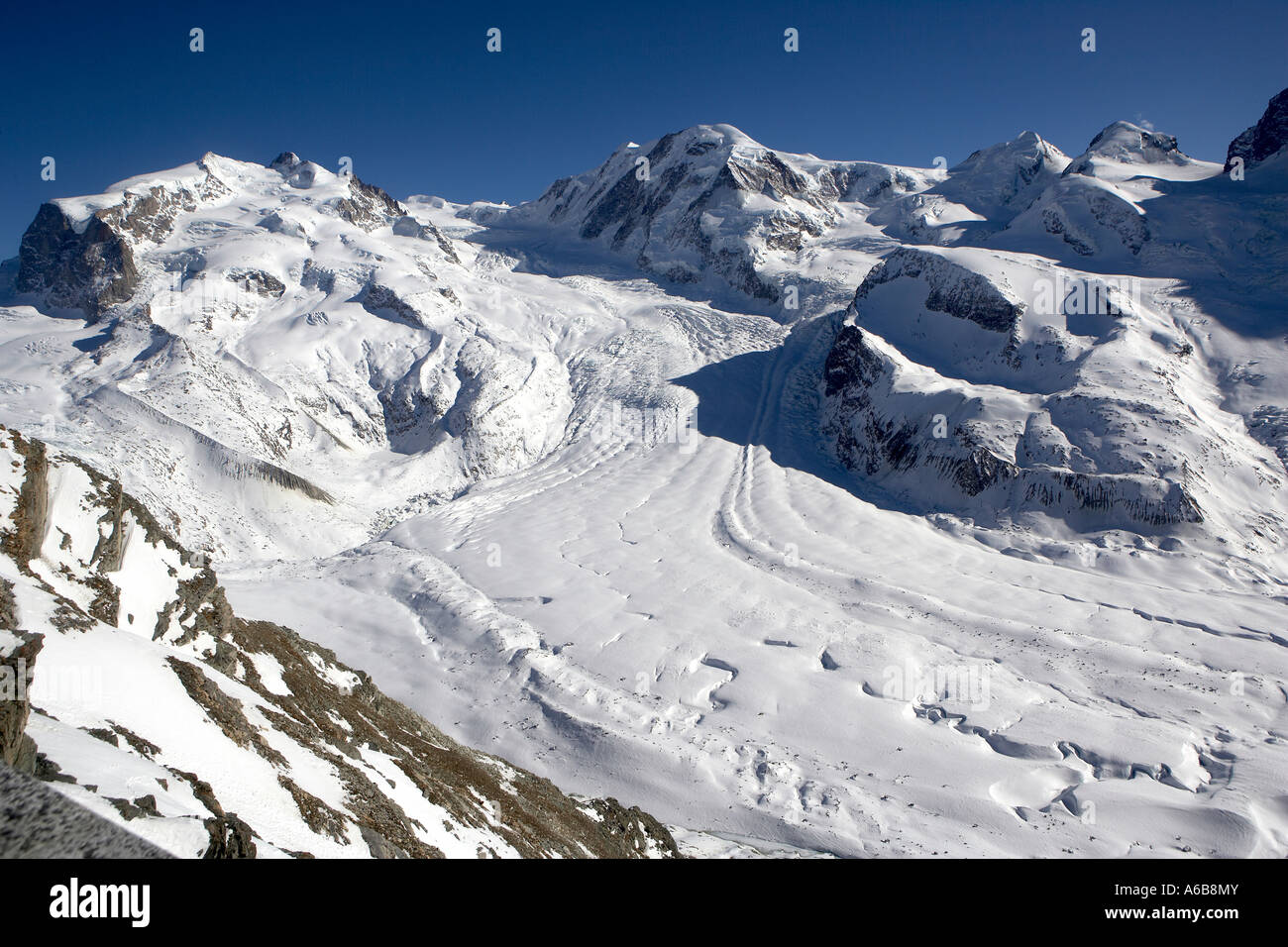 Gornergletscher Gornergrat Switzerland Europe Gornergletscher glacie ...