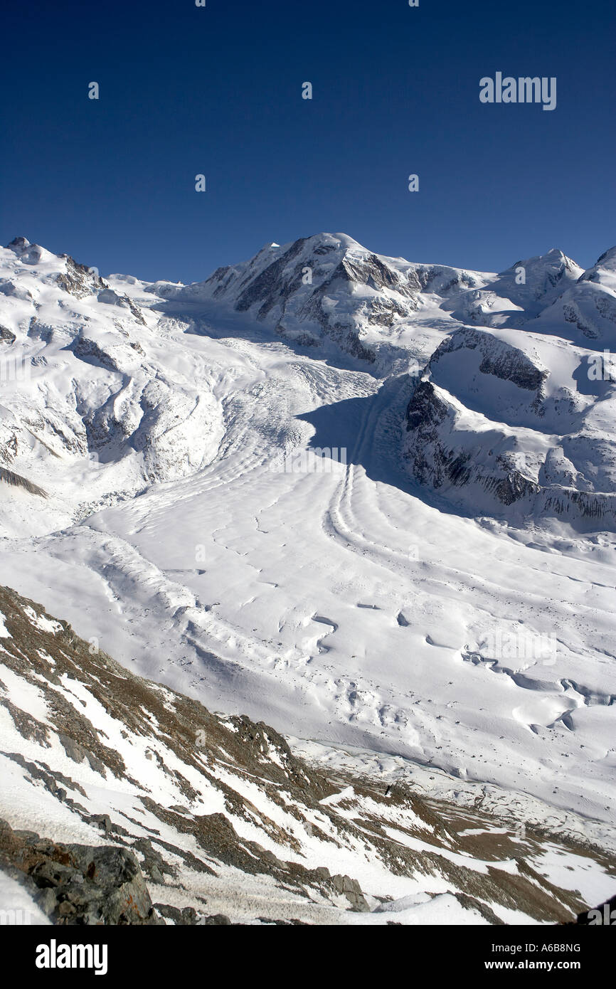 Gornergletscher Gornergrat Switzerland Europe Gornergletscher glacie ...