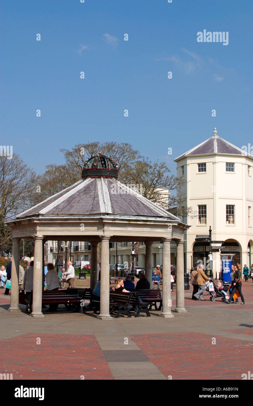 Bandstand and meeting place in Worthing town centre, West Sussex, UK ...