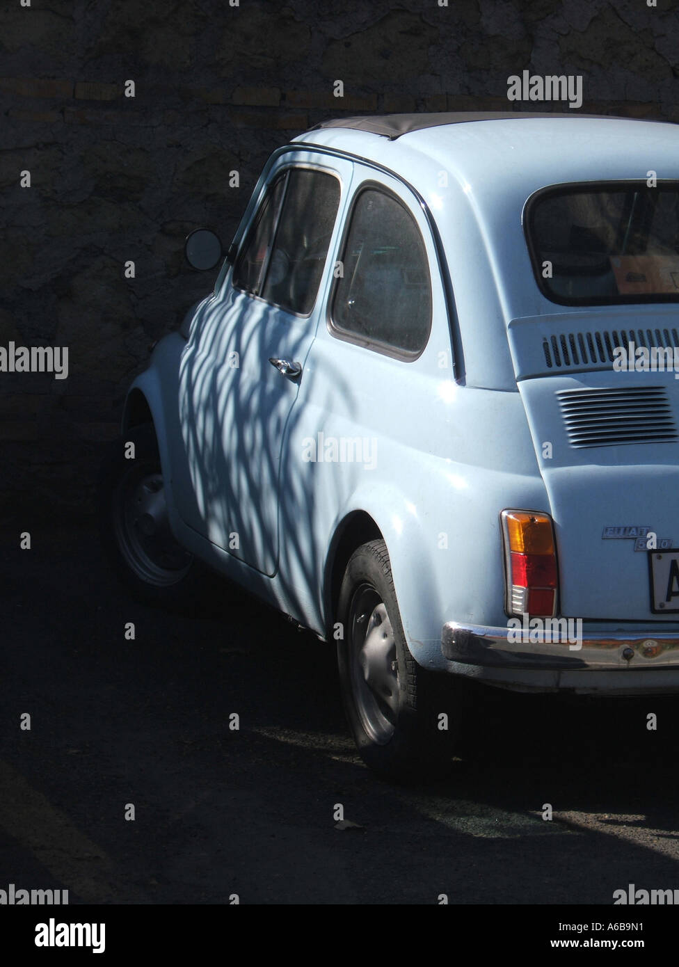 old fiat car in rome, italy Stock Photo - Alamy
