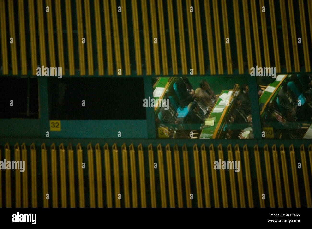 booths at the General Assembly Hall UN headquarters in New York USA Dec ...