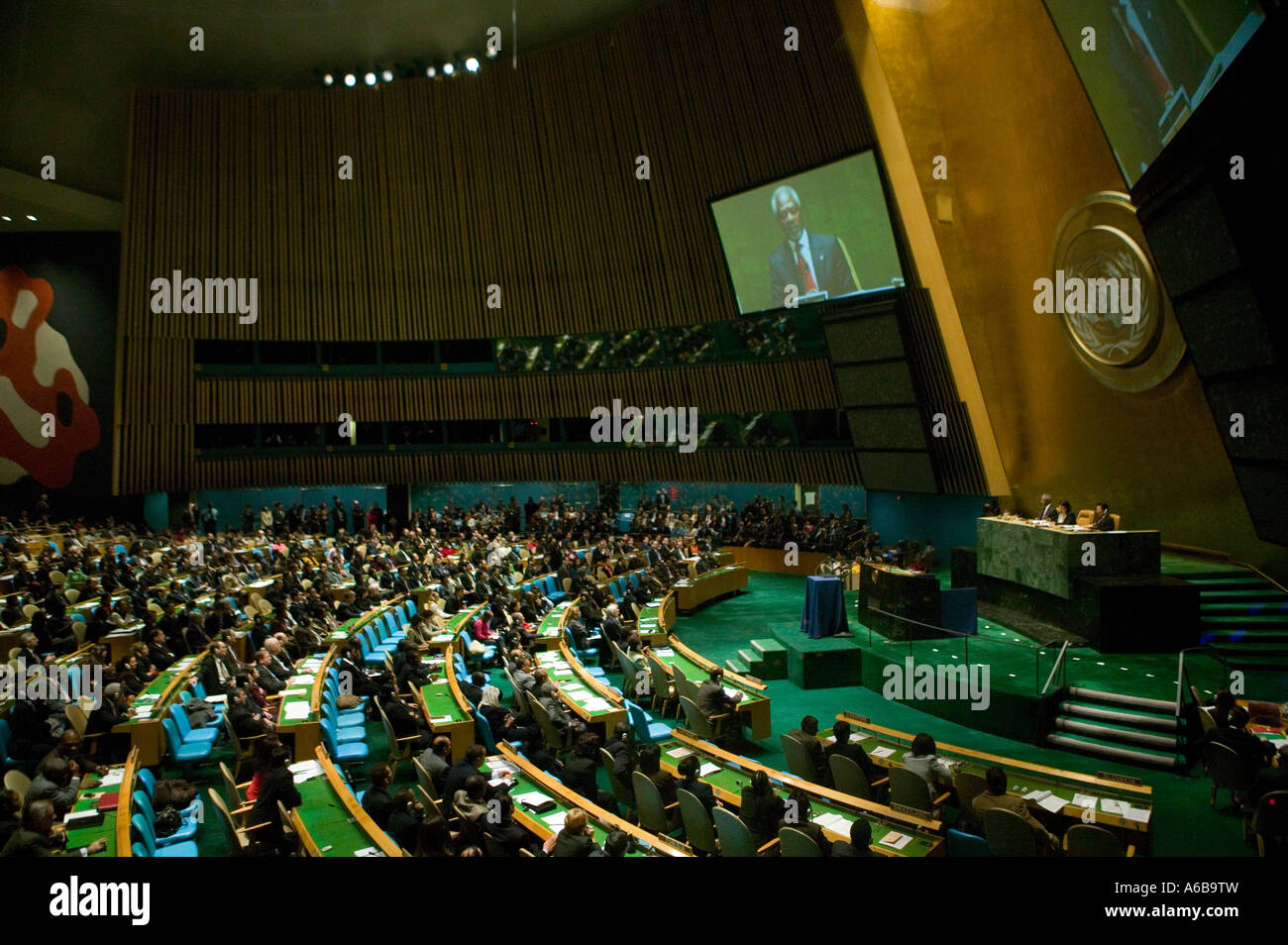 General Assembly Hall UN headquarters in New York USA Dec 2006 Stock ...