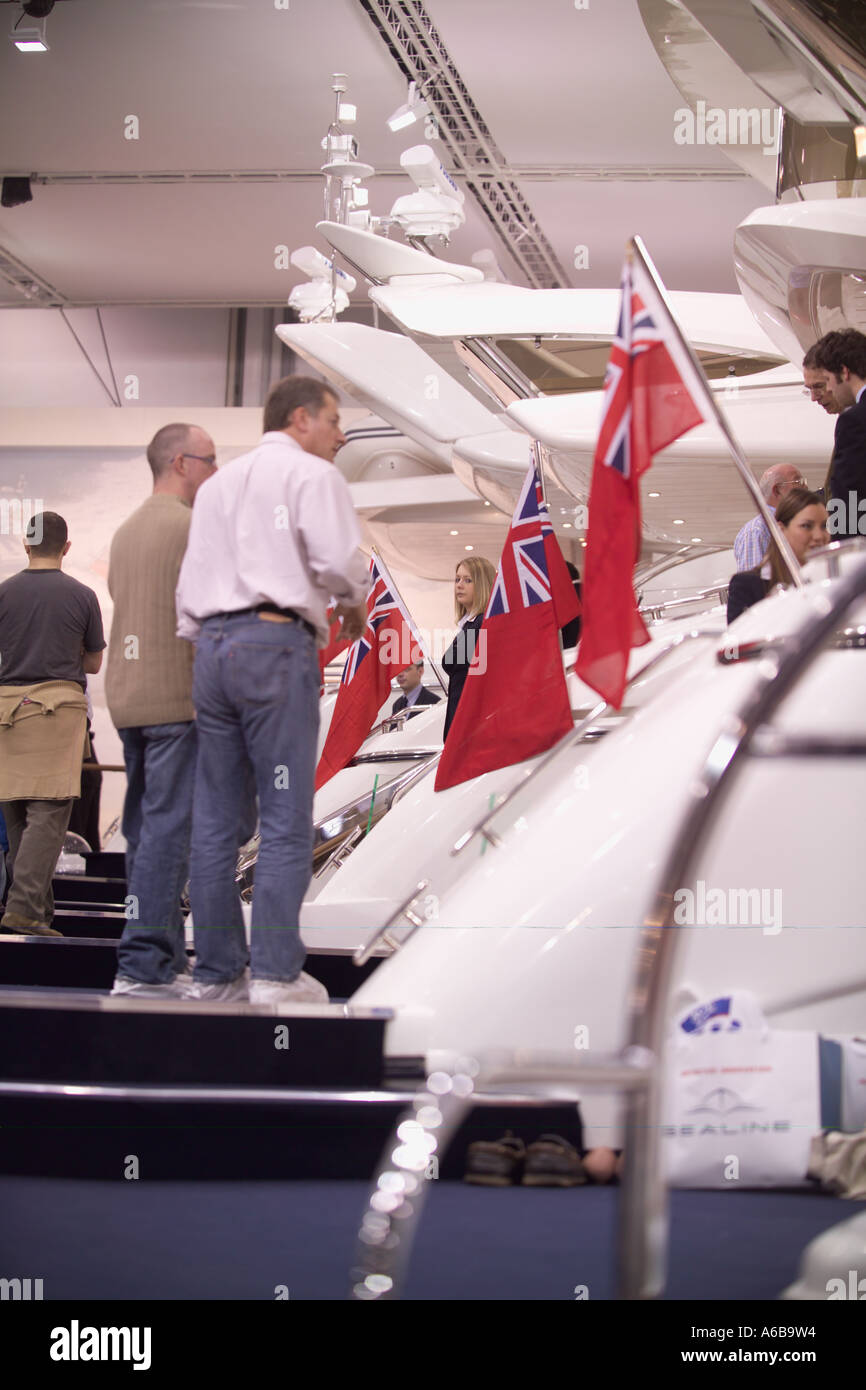 The London Boat show Princess stand Stock Photo - Alamy