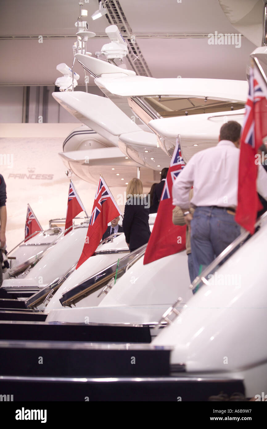The London Boat show princess stand Stock Photo - Alamy