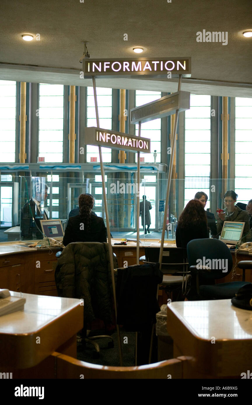 Information booth at the UN in New York City USA Dec 2006 Stock Photo ...